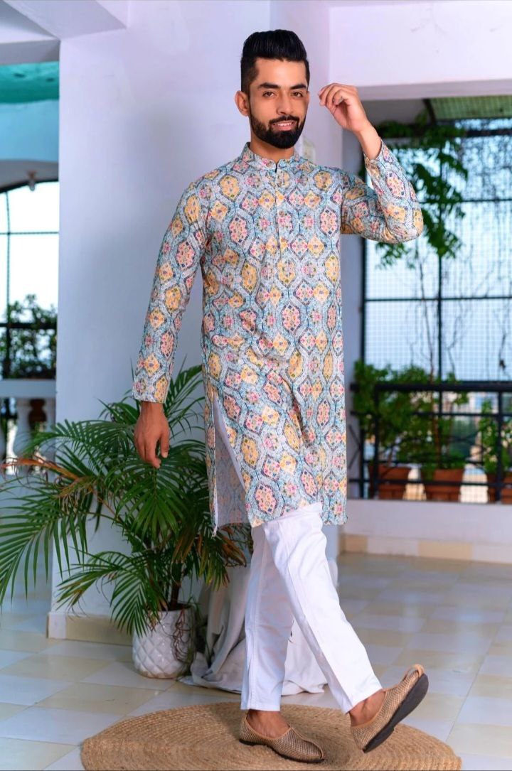 Men's Printed Kurta
